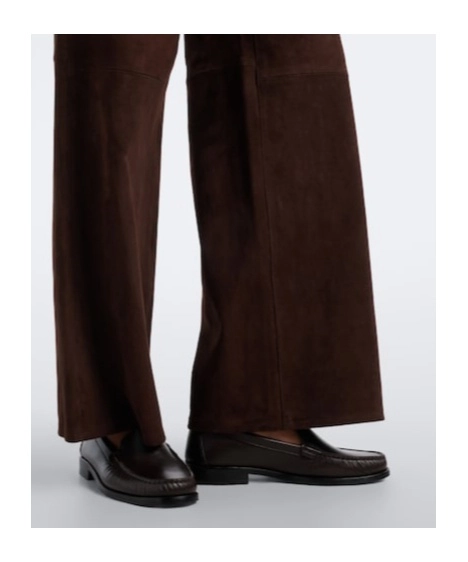 FRAME Flared Wide-leg Casual Trousers - Brown