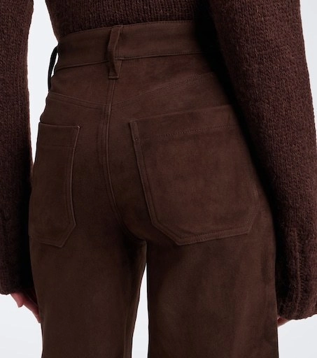 FRAME Flared Wide-leg Casual Trousers - Brown