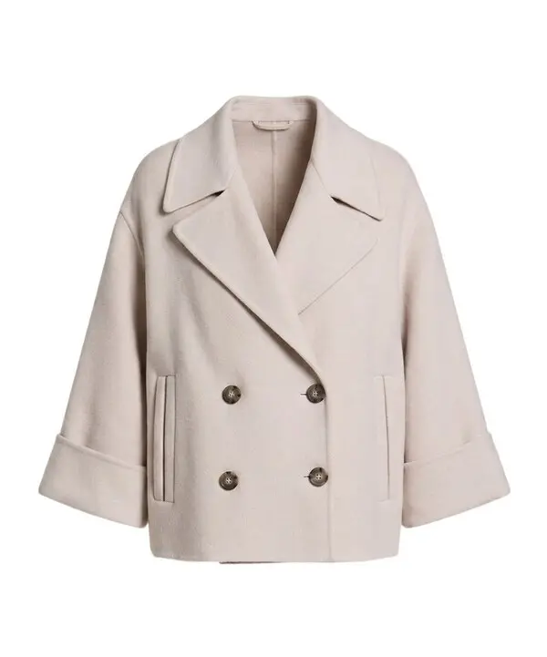 Peserico Cropped Double-breasted Coat