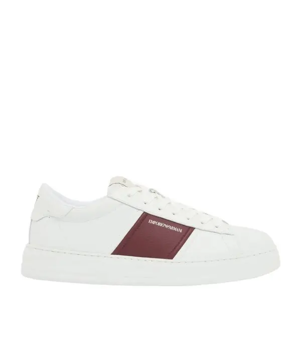 Emporio Armani Lace-up Sneakers - White/fuchsia