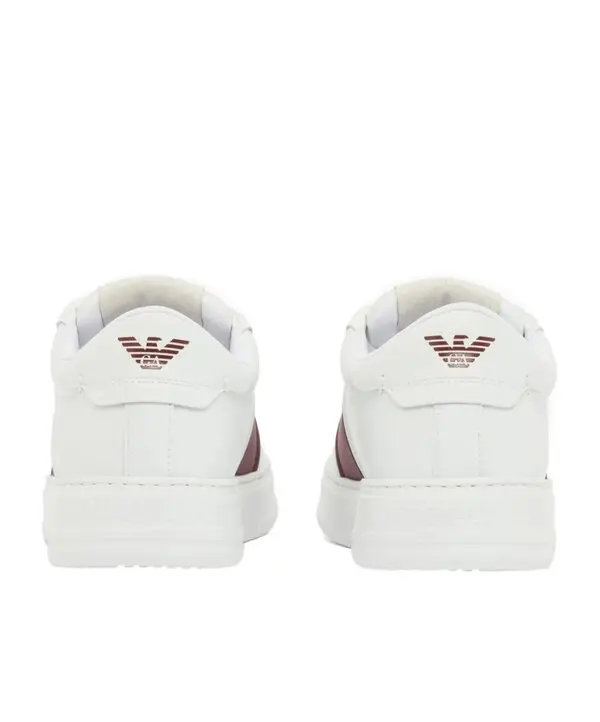 Emporio Armani Lace-up Sneakers - White/fuchsia