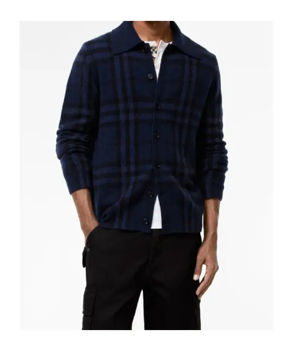 Burberry Check Cashmere Cardigan