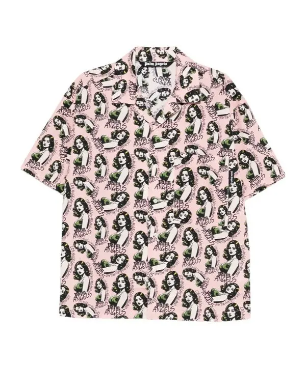 Palm Angels Graphic-print Short-sleeve Shirt - Pink