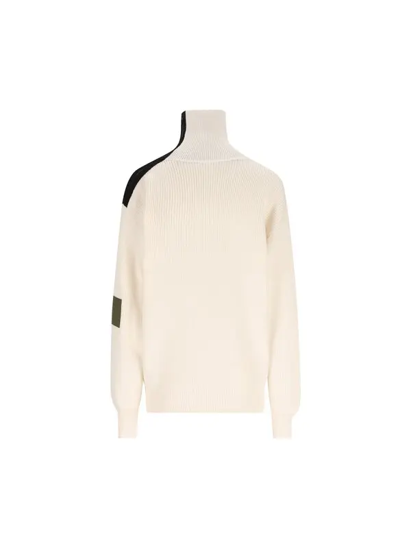 Loewe Contrast-trim Wool Sweater - White