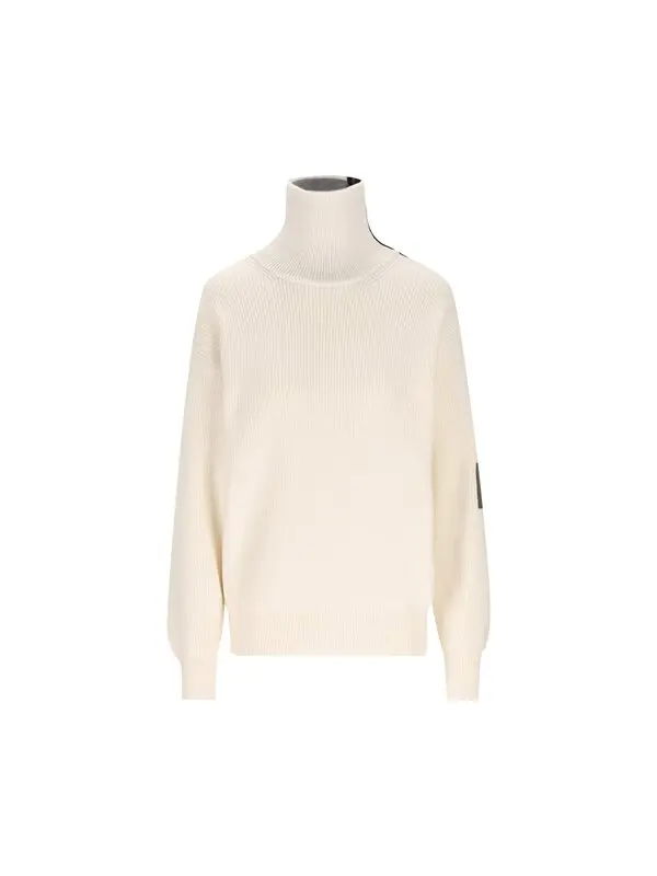 Loewe Contrast-trim Wool Sweater - White