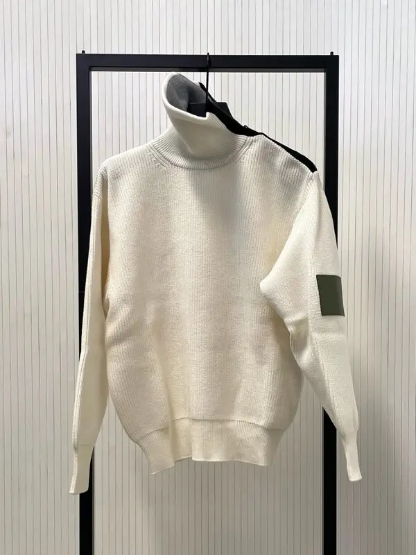 Loewe Contrast-trim Wool Sweater - White