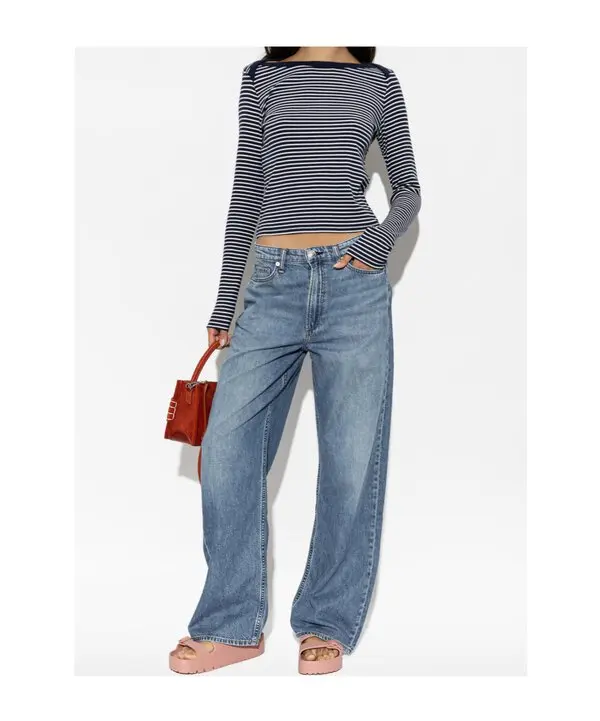 Rag & Bone Rag Bone Logan High-rise Wide-leg Jeans - Blue
