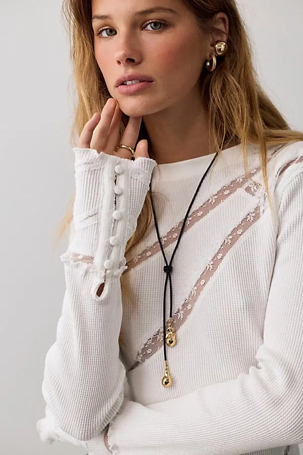 Free People Piece Piece Cuff Top - Ivory
