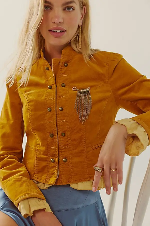 Free People Reed Brooch - Gold