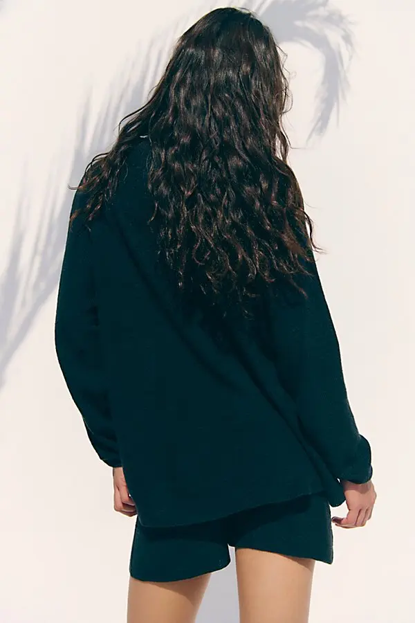 Free People Malibu Surf Solid Sweater Set - Black