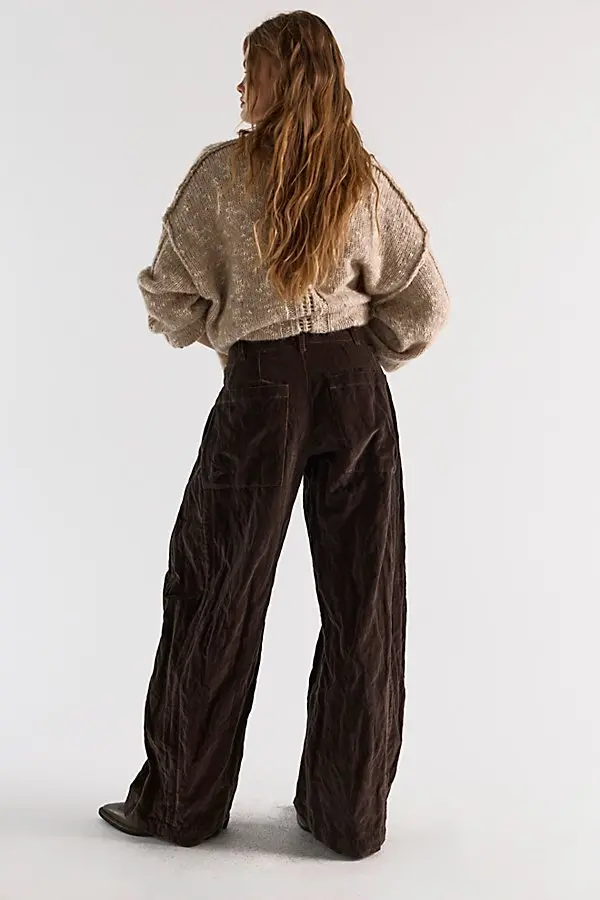 Free People Augusta Velvet Trousers