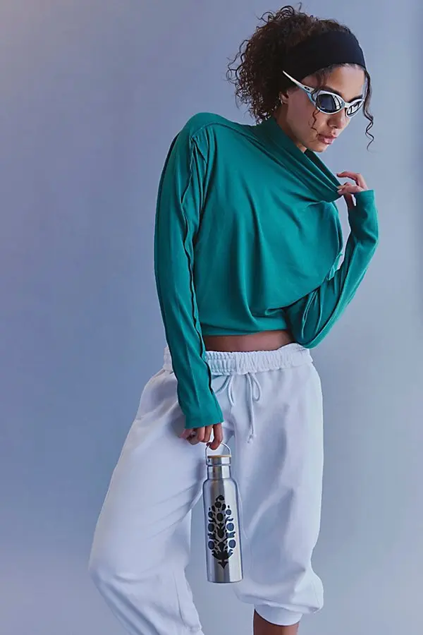Free People Love To Move Long Sleeve - Green Frost