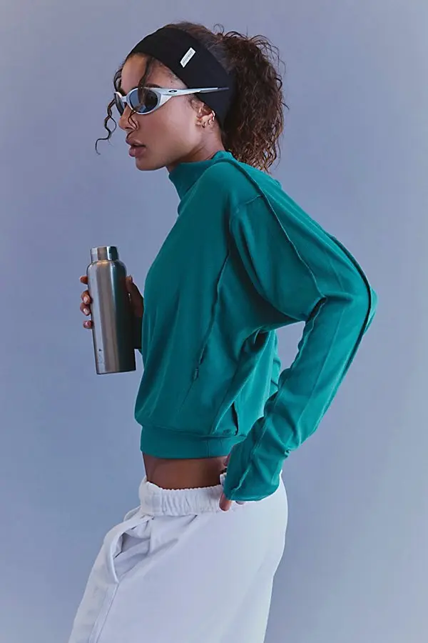 Free People Love To Move Long Sleeve - Green Frost