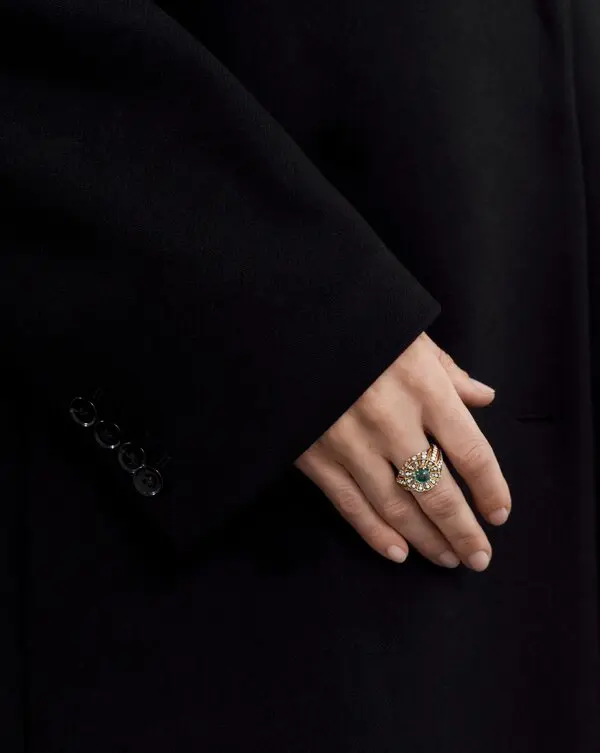 BY PARIAH Aurora Cocktail Ring | Emerald