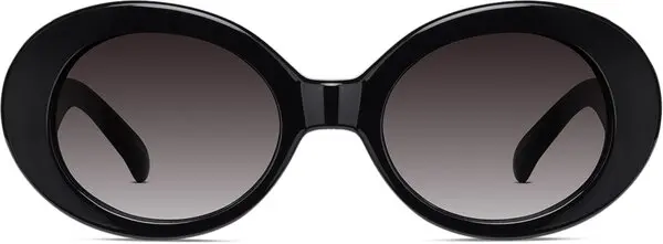 Zenni Oversized Oval Sunglasses Plastic Full Rim Frame - Black