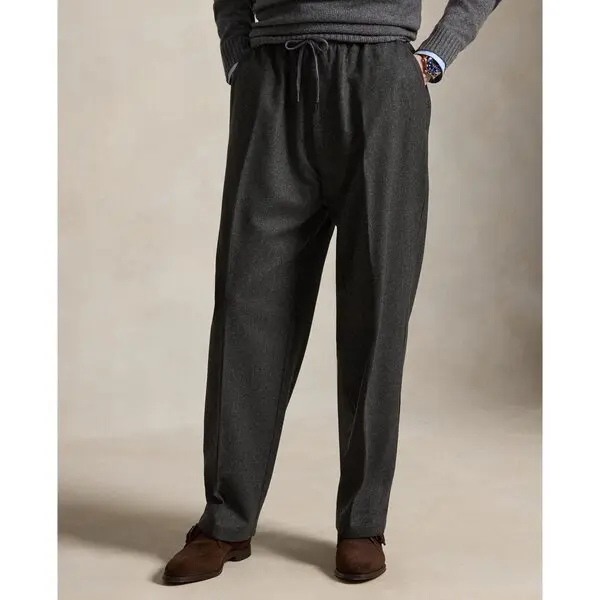 Ralph Lauren Relaxed Fit Wool Easy Pant - Charcoal