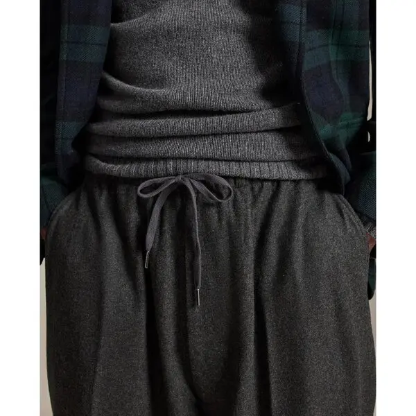 Ralph Lauren Relaxed Fit Wool Easy Pant - Charcoal