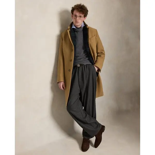 Ralph Lauren Relaxed Fit Wool Easy Pant - Charcoal