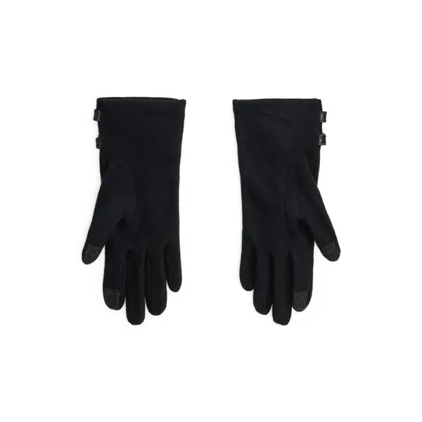 Ralph Lauren Lambskin-trim Wool-blend Tech Gloves - Black