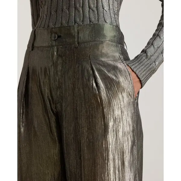 Ralph Lauren Paisley Metallic Crinkle Jogger Pant
