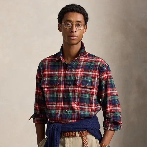 Ralph Lauren Classic Fit Plaid Flannel Workshirt