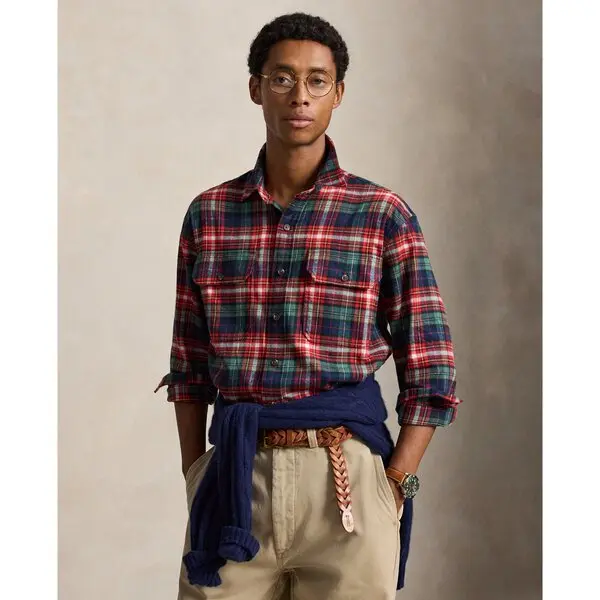Ralph Lauren Classic Fit Plaid Flannel Workshirt