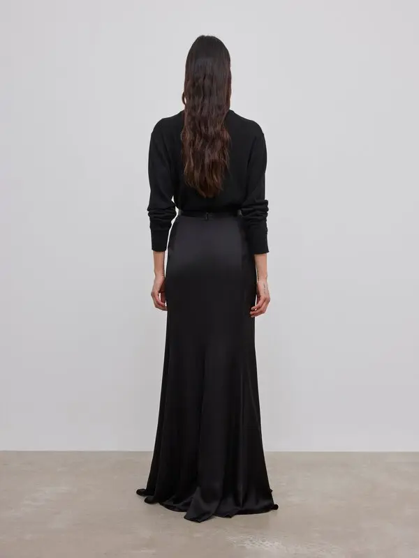 HOUSE OF DAGMAR Satin Maxi Skirt
