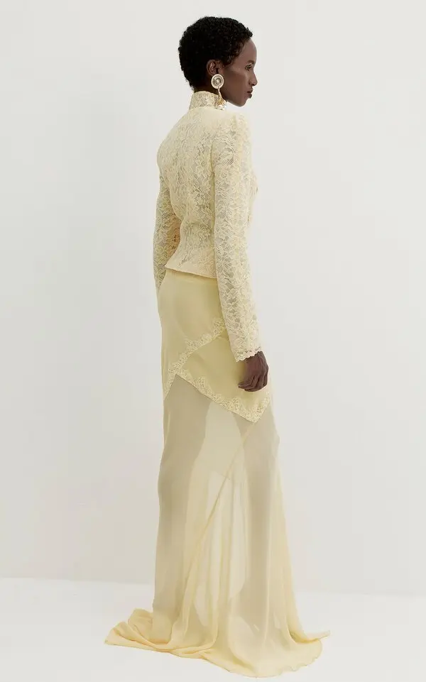 DE LA VALI Ama Cotton-blend Jacket - Yellow