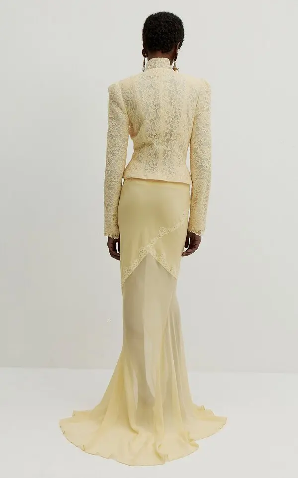 DE LA VALI Ama Cotton-blend Jacket - Yellow