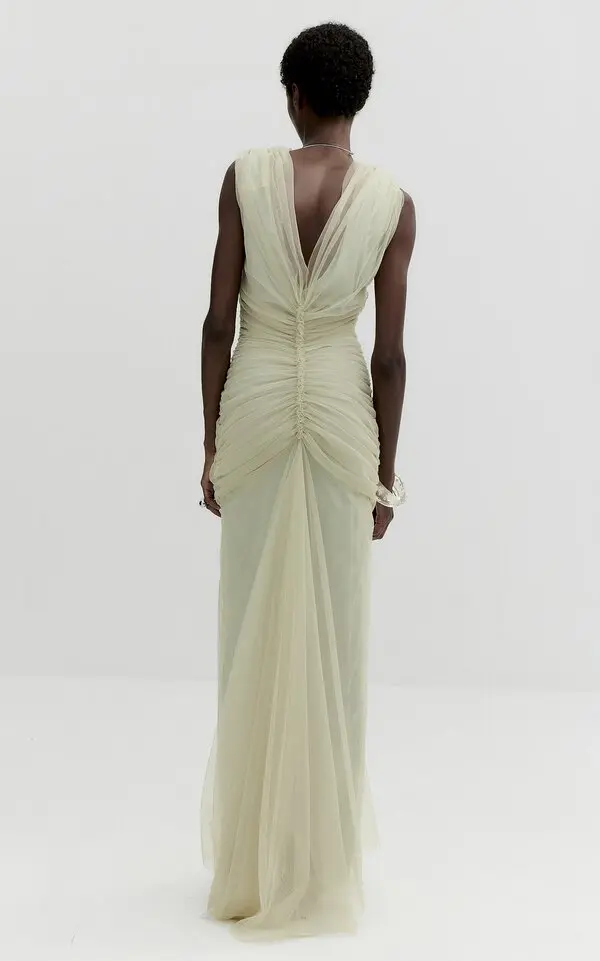 DE LA VALI Maevira Tulle Maxi Dress