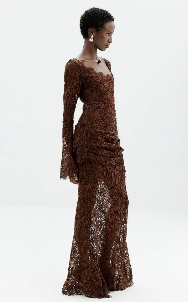 DE LA VALI Thulite Cotton-blend Maxi Dress