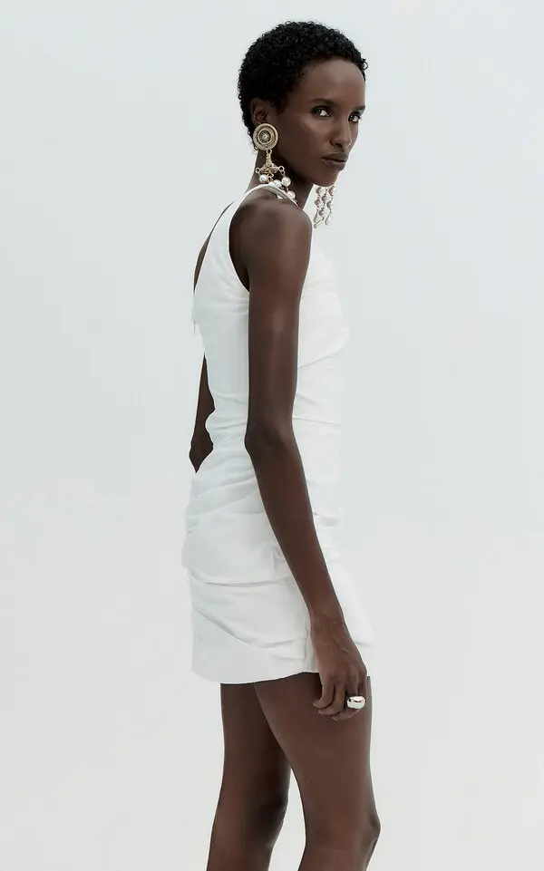 DE LA VALI Rosavelle Cotton-blend Mini Dress