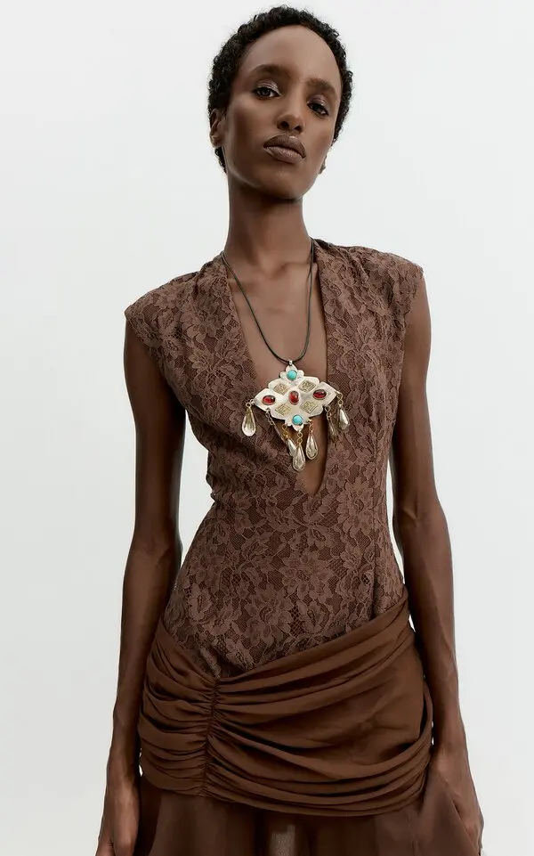 DE LA VALI Amaris Cotton-blend Mini Dress