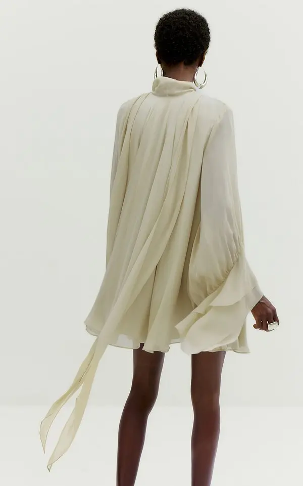 DE LA VALI Ambrose High-neck Mini Dress