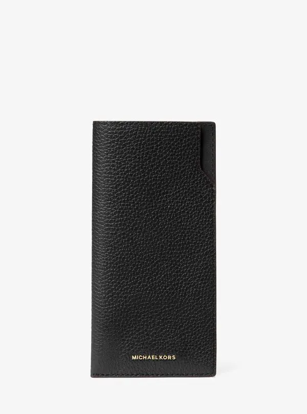 Michael Kors Jet Set Pebbled Leather Sunglass Case In By - Black
