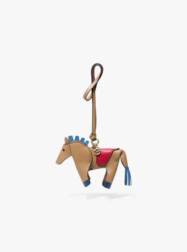 Michael Kors Leather Horse Bag Charm In By