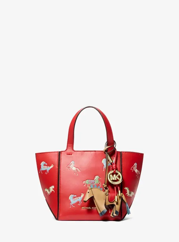 Michael Kors Leather Horse Bag Charm In By