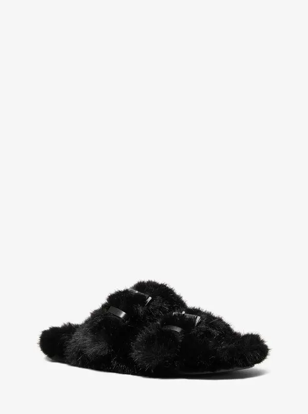 Michael Kors Byers Faux Fur Slide Sandal In Size By
