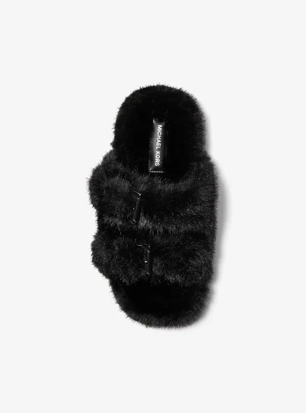Michael Kors Byers Faux Fur Slide Sandal In Size By