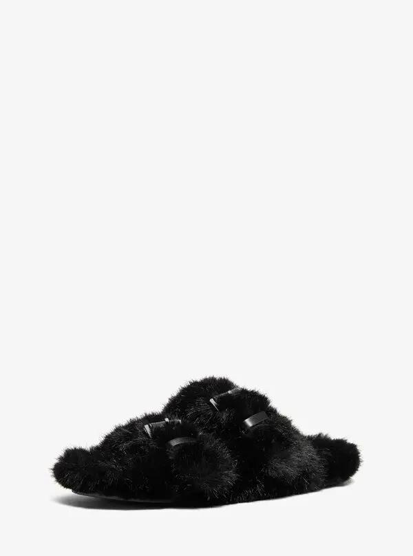 Michael Kors Byers Faux Fur Slide Sandal In Size By