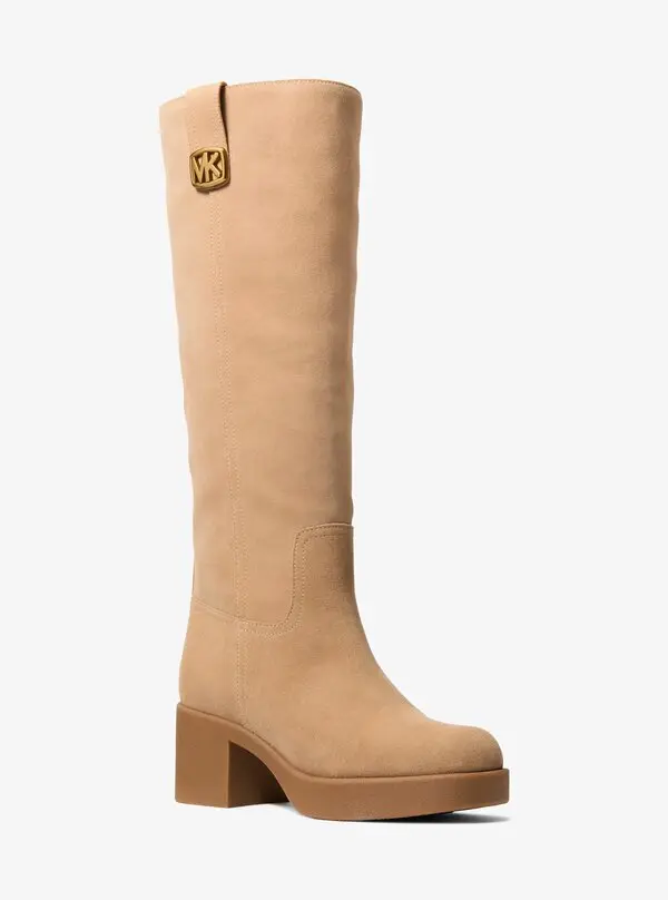 Michael Kors Bryant Suede Platform Boot In Size By
