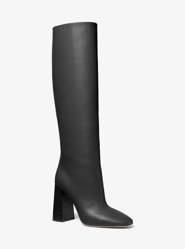 Michael Kors Arianna Leather City Boot In Size By - Black