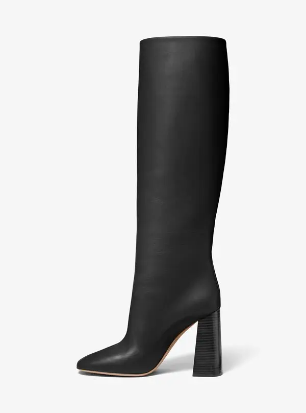 Michael Kors Arianna Leather City Boot In Size By - Black