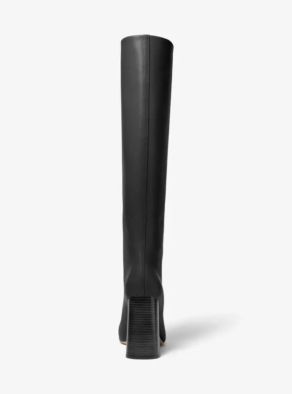 Michael Kors Arianna Leather City Boot In Size By - Black