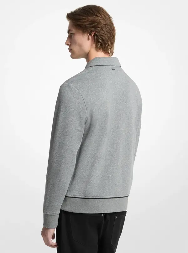 Michael Kors Terry Cotton Blend Polo Sweater In Size By - Grey