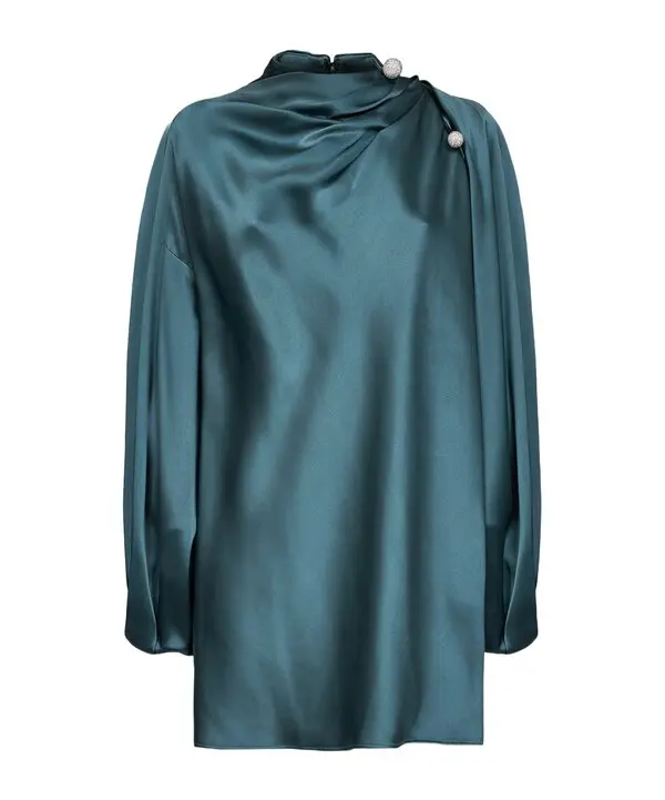 Giuseppe Di Morabito Draped Cape Mini Dress - Blue