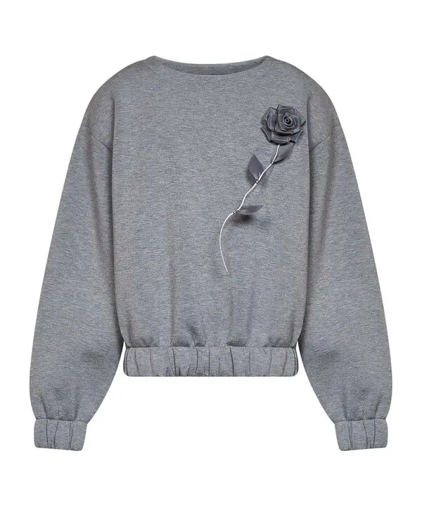 Giuseppe Di Morabito 3d Rose Detail Sweatshirt - Grey