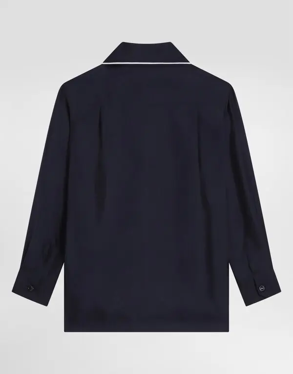 Dolce & Gabbana Logo-embroidered Piped Shirt