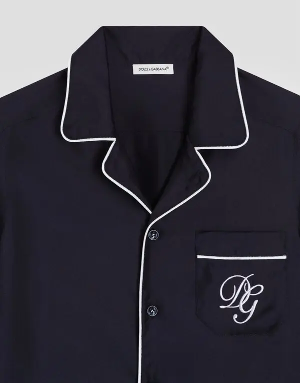 Dolce & Gabbana Logo-embroidered Piped Shirt