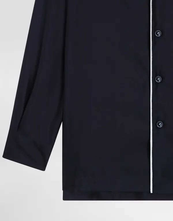 Dolce & Gabbana Logo-embroidered Piped Shirt